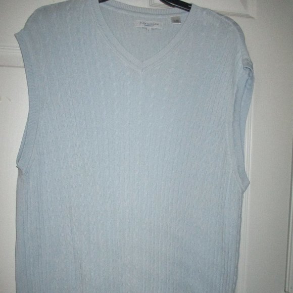 Alex Cannon | Jackets & Coats | Alex Cannon Light Blue Cotton Knit ...